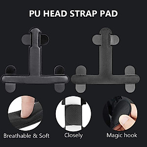 HIJIAO 2020 New Head Strap Pad for Oculus Quest 2，Reduce Head Pressure Better Wrapped Head for Quest 2,Comes with 20 Wipes (Black)