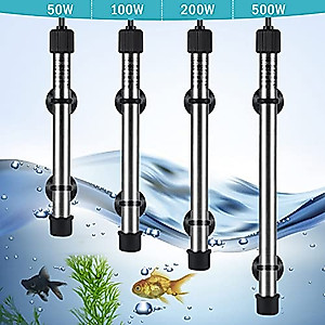 hygger Pinpoint Saltwater Aquarium Heater with Digital Thermostat IC Temp Controller, Titanium Tube Submersible Fish Tank Heater for Coral Reef 200 Watt