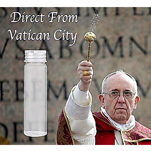 Blessed Holy Water 30ml Red Wax Sealed Cork Vial ✞ The ONLY Authentic & Certified Holy Water ✞ Blessed by Pope Francis Vatican City Import ✞ Baptism Wedding Exorcism Christmas Catholic Prayer GIFT