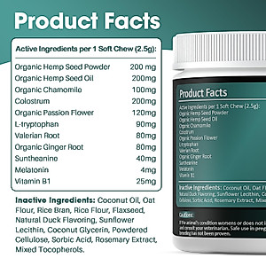 Ethlauff Calming Chews for Dogs 120 Count,Dog Calming Treats,Anxiety Relief Treats,Dog Anxiety Relief,Helps with Dog Anxiety,Separation,Barking,Stress Relief,Sleep Calming Aid,for All Breeds & Sizes