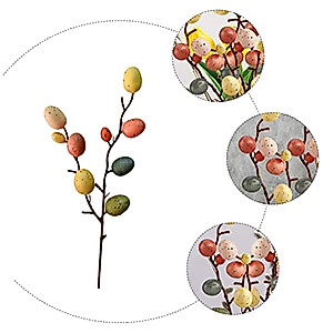 Garneck 5 Egg Decoration Easter Egg Tree Branches Flower Pick Easter Egg Flower Picks Cake Decor Easter Wreath Decoration DIY Easter DIY Crafts Egg Mini Plant pots spot Foam Party Supplies
