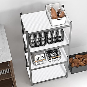 Shelf Liners for Kitchen Cabinets, 11 Inch x 20 FT, Plastic Shelf Liner, Non Adhesive Kitchen Drawer Cabinet Liner for Wire Shelves/Fridge/Drawer/Dresser (White, 11 inches x20 Feet)