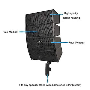 PRORECK Club AEF 12-Inch 4000 Watt DJ/Powered PA Speaker System Combo Set