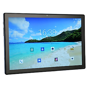 DAUZ WiFi Tablet, Blue 10.1 Inch 5G WiFi Smart Tablet 7000mAh 8GB RAM 256GB ROM FDH Screen with Keyboard for Game for Reading (US Plug)