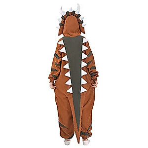 Triceratops Onesie Adult Triceratops Pajamas Dinosaur Christmas Halloween Cosplay Costume Homewear Sleepwear