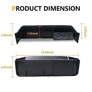 RERPRO Center Console Organizer Tray Compatible with 2021 2022 2023 2024 2025 Ford F150 Interior Accessories Insert Storage with Coin Holder Box Under Dash OEM Secondary Console Vault Bin