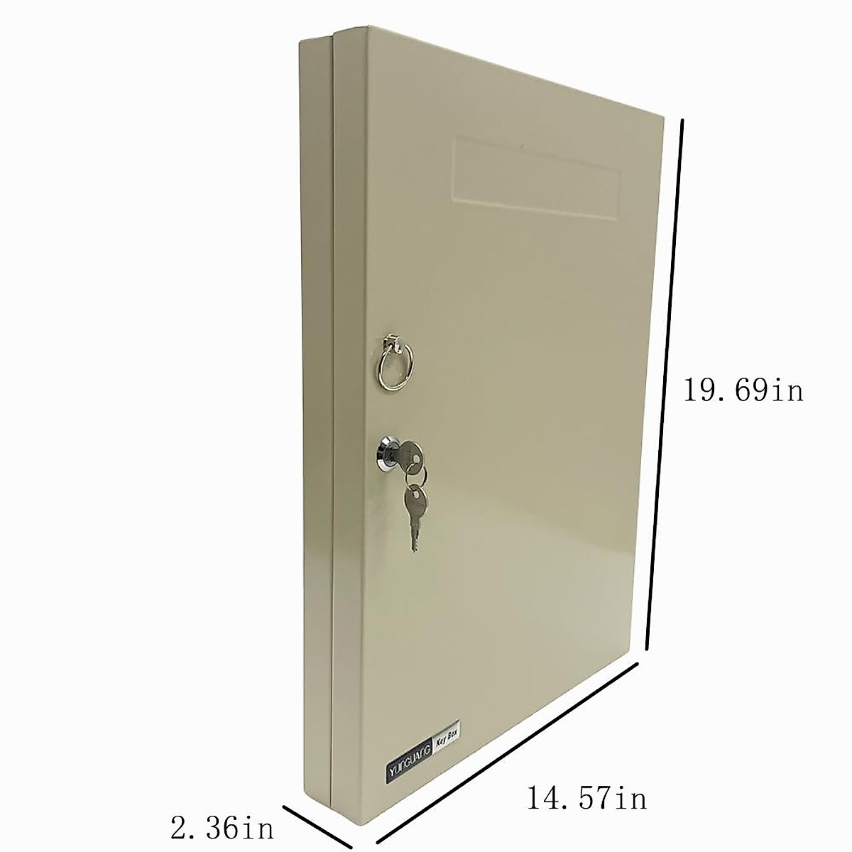 TECHTONGDA Wall Mount Key Cabinet Key Storage Lock Box Steel Adjustable Key Organizer (60 Position)