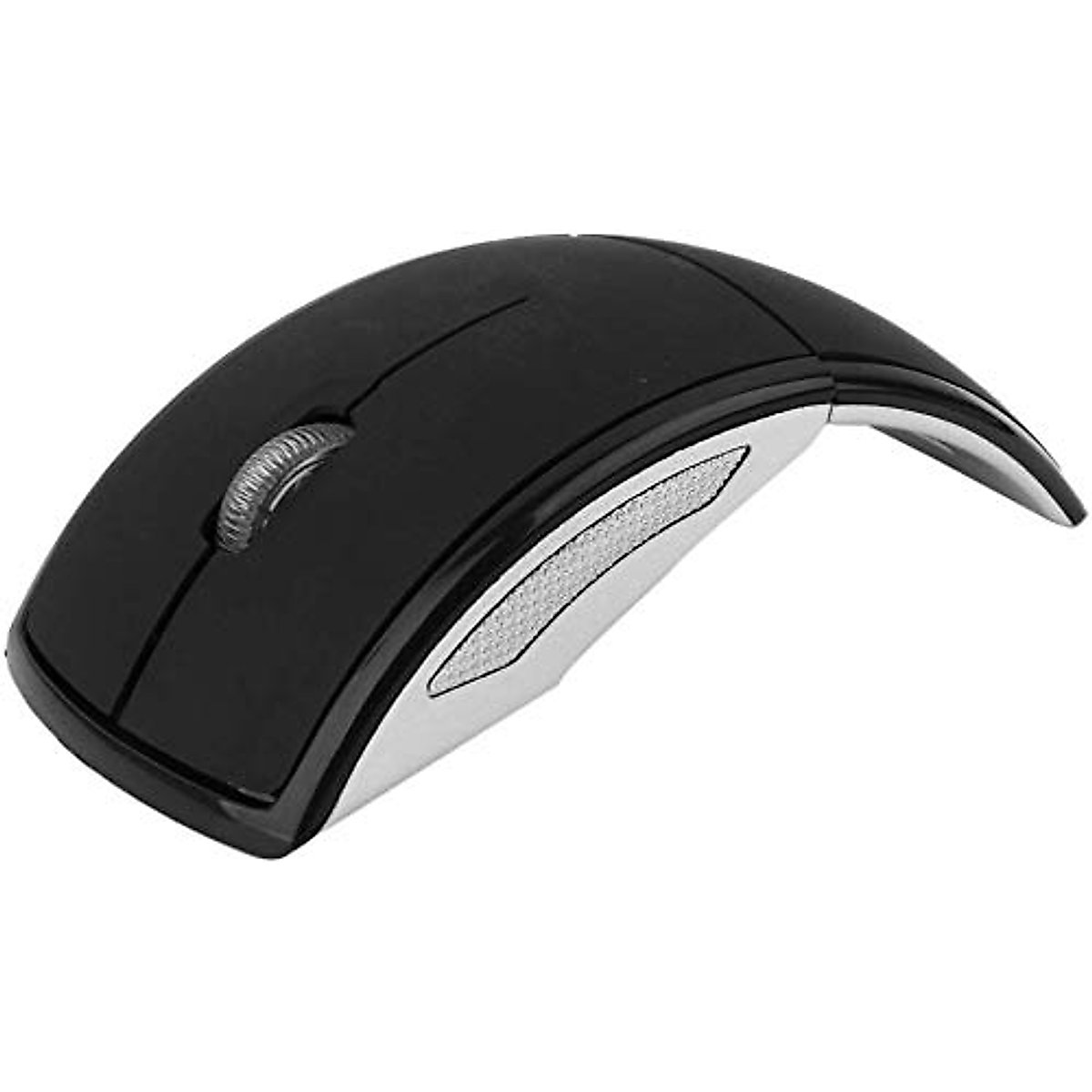2.4Ghz Wireless Folding Mouse Foldable Optical Arc Mouse Universal Portable Travel Mice Bluetooth USB Receiver for PC Mac Laptop MacBook (Pack of 1)