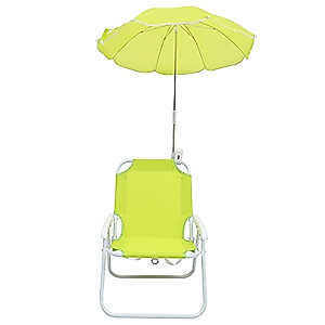 BESTOYARD 1 Set Outdoor Portable Kids Umbrella Beach Chair Lounge Chair Sun Block Stool Party Supplies Home Party Decor