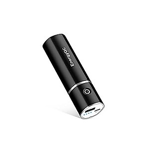 EnergyQC Slim 2 Portable Charger,Ultra-Compact 5000mAh Power Bank External Battery Compatible with iPhone,Samsung Galaxy,Airpods and More-Black