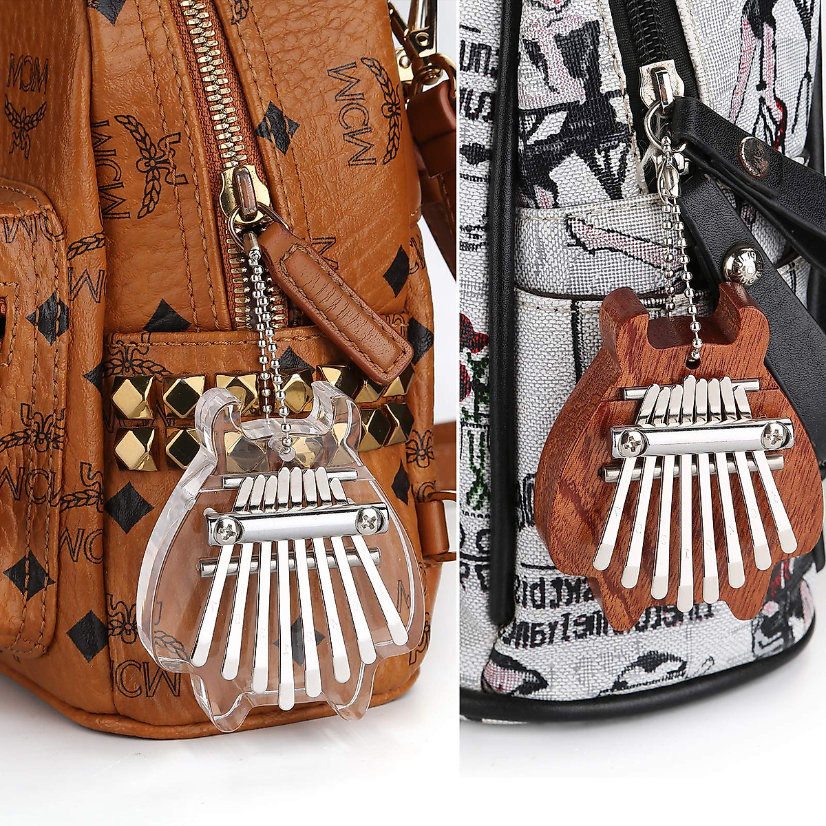 Mini Kalimba 2 Packs with Case, Fixm Thumb Piano 8 Keys, Finger Piano Great Gifts for Kids, Adults and Beginners