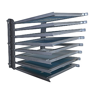INTBUYING Screen Printing Frame Rack Shelf Storage Holder Screen Printing Squeegee Rack Screen Drying (8 Layer)