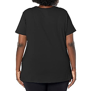 Just My Size Plus-Size Pure Cotton Jersey T-Shirt, Wide Classic Crewneck Tee for Women