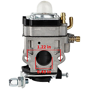 Huztl 300486 Carburetor fits Earthquake E43 E43CE E43WC Auger MC43 MC43E Tiller Cultivator MD43 WE43 WE43E Powermate PEA438 PCV43 Southland SCV43 Eskimo M43 43CC Engine