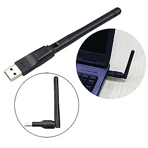 hudiemm0B USB Network Card, MT7601 150Mbps Wireless WiFi Router USB Network Card Adapter with 2dB Antenna Black