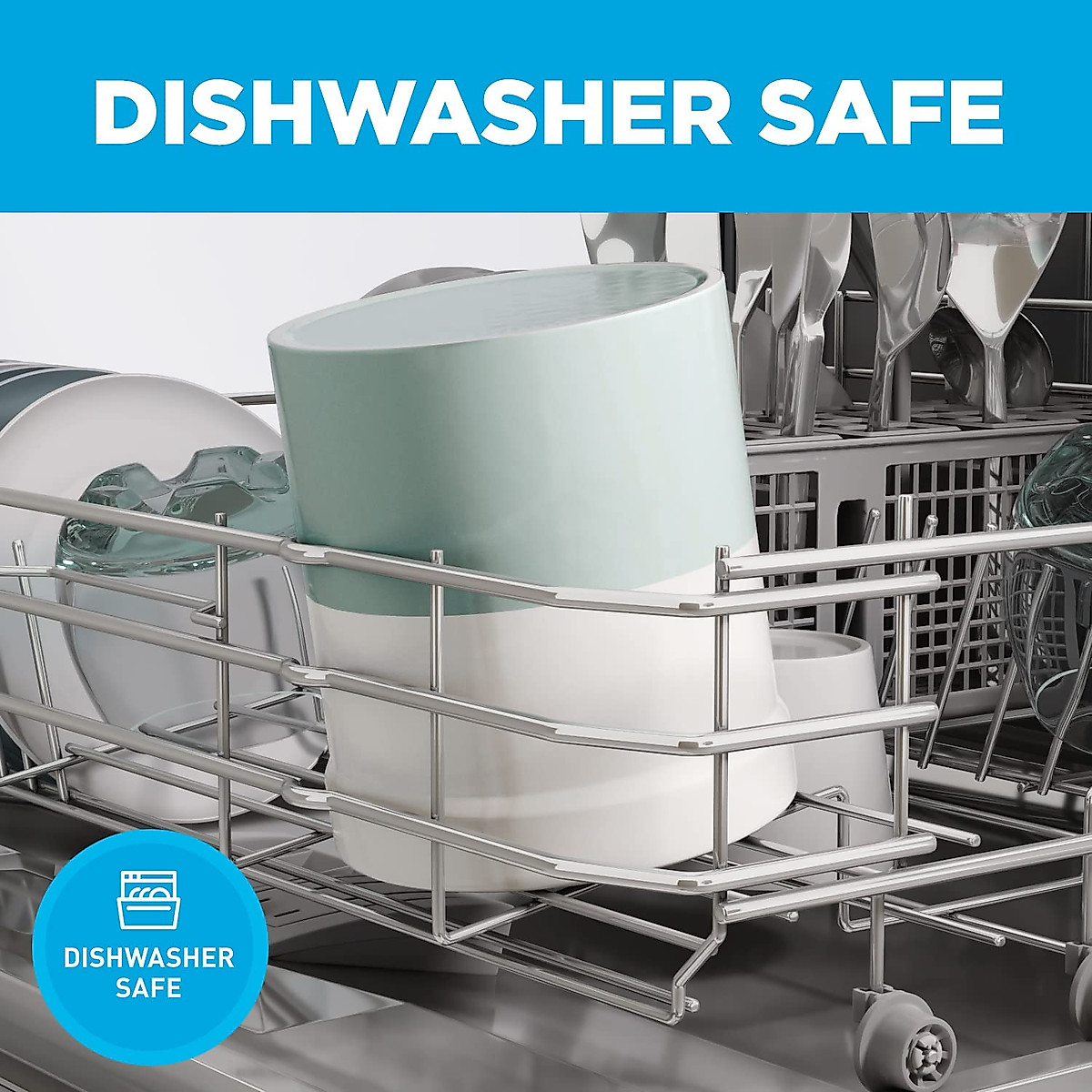 Large Ceramic Utensil Holder For Kitchen Counter - Utensil Crock - Dishwasher Safe Kitchen Utensil Holder For Kitchen Counter: Cooking tensil Caddy For Countertop - Hold More Utensils