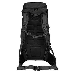 Mardingtop 50 Liter Internal Frame Backpack with Rain Cover for Military Camping Hiking Traveling Black-M5973