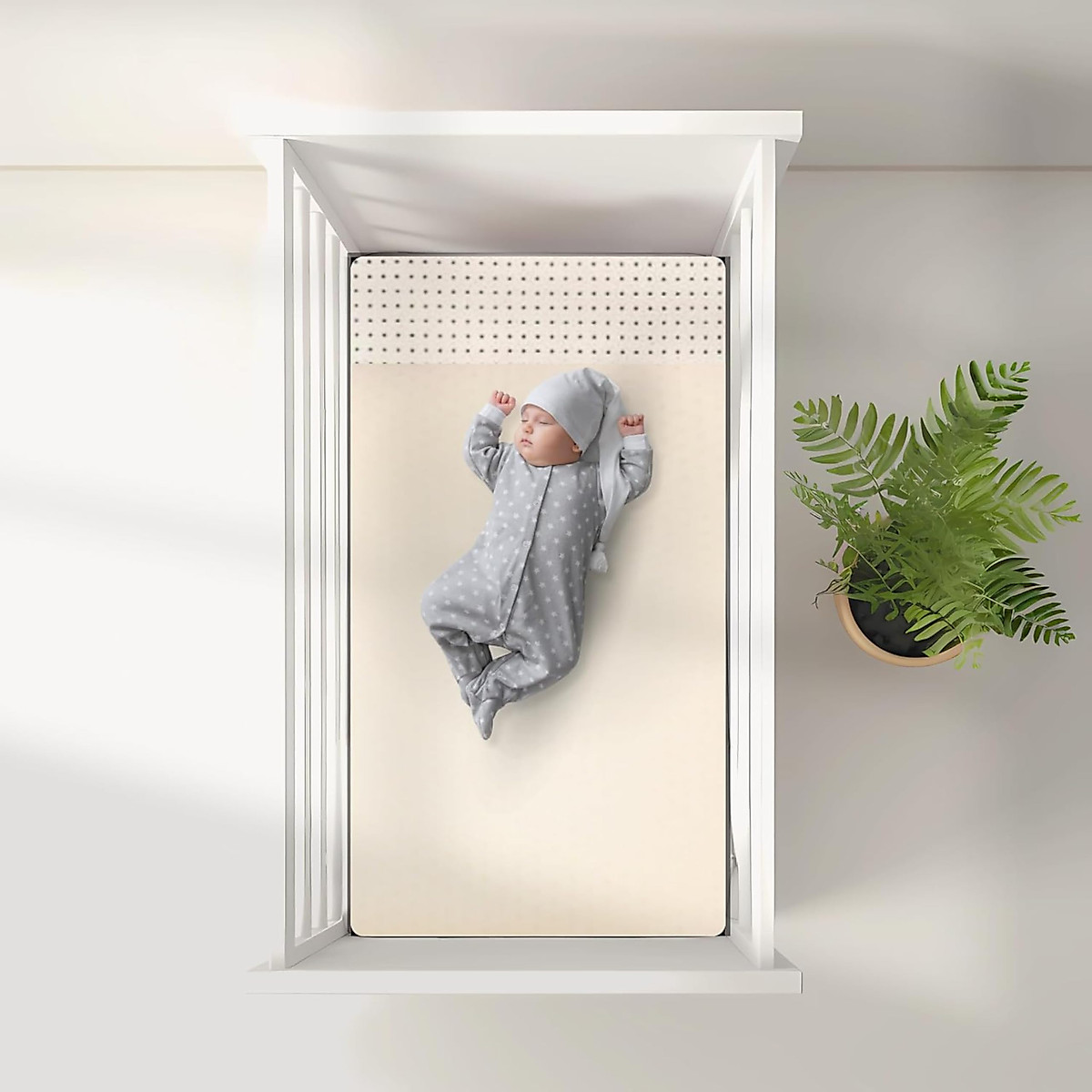 3” Inch Latex Organic Baby Crib and Toddler Bed Mattress Topper with Australian Wool Cover (Cradle Crib, 36"x18"), GOLS Certified, Hypoallergenic and Breathable, Soft and Cooling, Made in USA