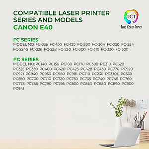 TCT Premium Compatible Toner Cartridge Replacement for Canon E40 1491A002AA Black Works with Canon PC940 PC920 PC921 PC980 Printers (4,000 Pages)