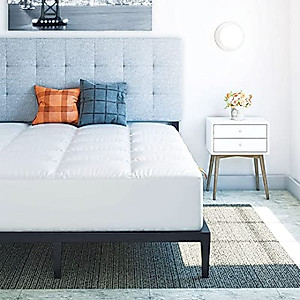 HOSPITOLOGY PRODUCTS Hypoallergenic Mattress Cover- Overstuffed - Deep Pocket - Goose Down Alternative Pillow Top Mattress Topper Twin - 39" W x 75" L