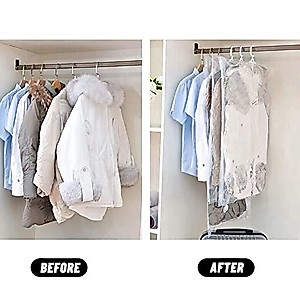 Kudias Vacuum Storage Bags, Hanging Vacuum Storage Bags, Space Saver Vacuum Storage Bags, Large Vacuum Storage Bags for Clothes (5pcs L)