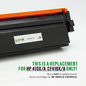 LINKYO Compatible Toner Cartridge Replacement for HP 410X 410A CF410X (Black, High Yield, 2-Pack)