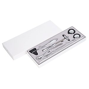 5PCS Neurological Hammer Set, Ergonomic Handle, Stainless Steel, Mainly with a Stethoscope Hammer to Strike Various Parts