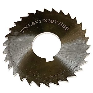 HHIP 5071-4208 3 x 1/8 x 1" High Speed Steel Plain Slitting Saw