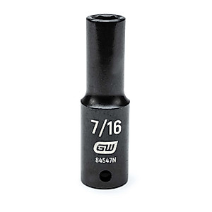 GEARWRENCH 39 Pc. 1/2" Drive 6 Pt. Impact Socket Set, Standard & Deep, SAE - 84947N, Black