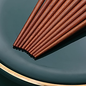 Cooking Wooden Japanese Chopsticks Reusable-Personalized Chopsticks Dishwasher Safe, Fancy Fun Sushi Easy Chopsticks