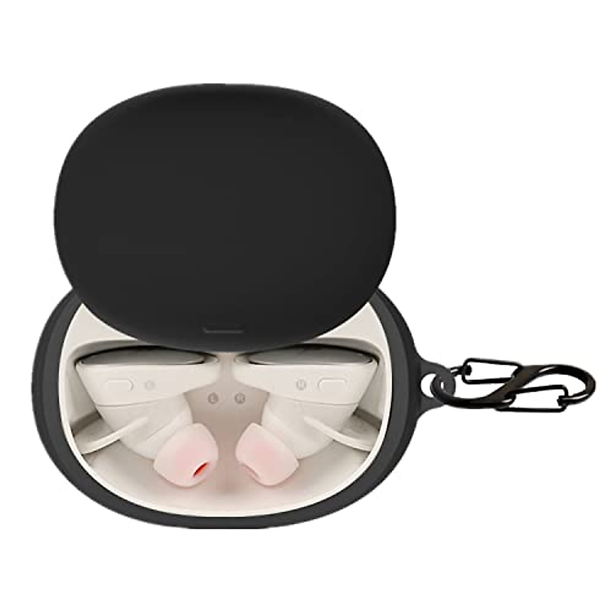 Ankersaila Soft Silicone Case Compatible with Anker Liberty 2 Pro, Scratch/Shock Resistant Protective Case Cover (Black)