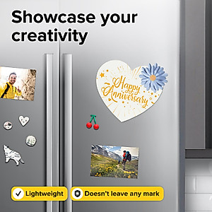 Magnetic Squares - Self Adhesive Magnetic Squares (Each 4/5" x 4/5") - Flexible Sticky Magnets - Peel & Stick Magnetic Sheets - Tape is Alternative to Magnetic Stickers, Magnetic Strip and Roll