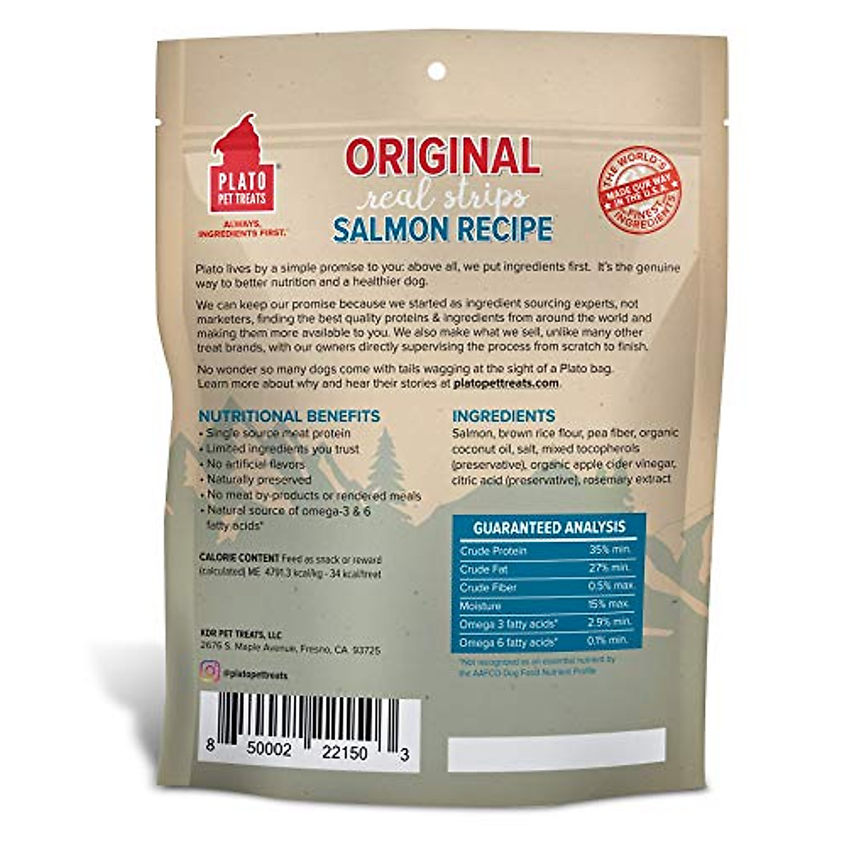 Plato Original Real Strips Salmon 18oz