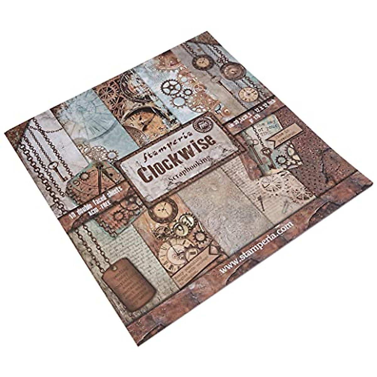 Stamperia Intl Scrapbooking Paper, Multicolor 10 Pack