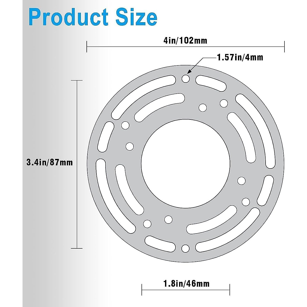 2 Pack Light Fixture Mounting Bracket 4 Inches Diameter,Round Universal Light Crossbar, with Ground Screw and Acorn Cap Nuts for Mount Wall Light