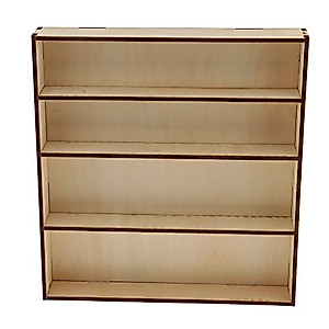 LoveinDIY 2Pcs Natural Wooden Paint Rack Stand Pigment Ink Storage with Cabinet Holder Organizer for Multi Bottles of