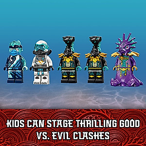 LEGO NINJAGO Water Dragon Toy, 71754 Building Set with 5 Minifigures and Weapons, Ninja Gifts for 9 Plus Years Old Kids, Boys & Girls