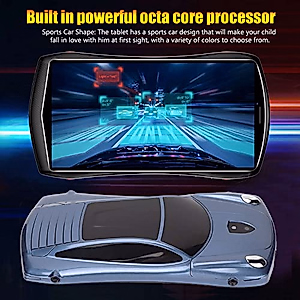 lennis Kids Tablet, Toddler Tablet Sports Car Shape Octa Core Processor for Travel for Home (US Plug)