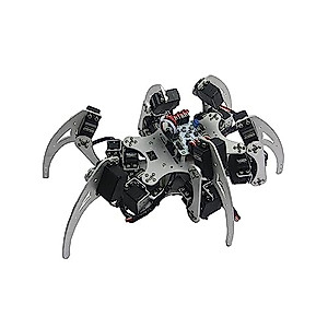 ANTBEE Spider Robot 18DOF Aluminium Hexapod Spider, Six Legs Robot Kit 18 Steering Gears Robot Toys