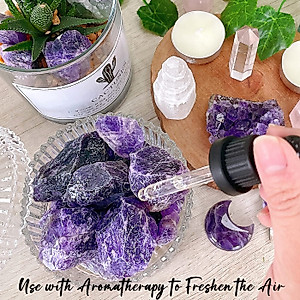 ZHIYUXI 2" Amethyst Crystal Rocks Natural Crystals and Healing Stones Large Crystals Rocks for Tumbling Raw Stones Witchcraft Wire Wrapping Fountain Rocks Cabbing Room Decor 4Pcs