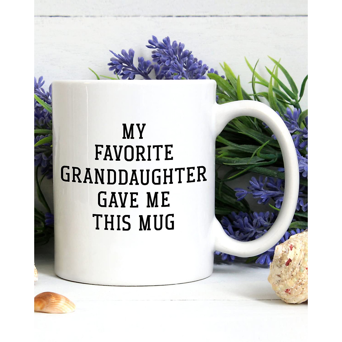 KAAYEE Grandma Gifts & Grandpa Gifts from Granddaughter, Chrismas Mothers day Birthday Gifts for Grandma, Gifts for Grandpa Fathers Day, My Favorite Granddaughter Give Me This Mug