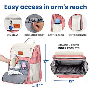 PILLANI Baby Essentials: Seat Cover & Diaper Bag for Girls