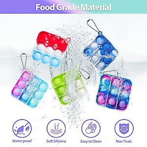 Pop Fidget Toys Its Party Favors for Kids 4-8, 30 PCS Easter Basket Stuffers Mini Pop Keychain It Fidget Toy Bulk Toddler Toys Fidgets Pack Sensory Toys Stress Toys Classroom Prizes for Boy Girl Adult