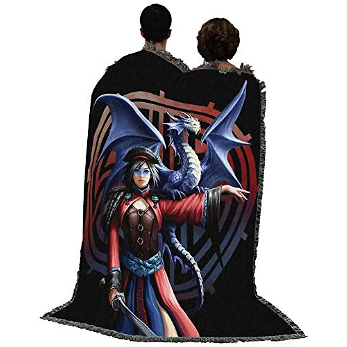 Pure Country Weavers Look to The East Dragon Blanket by Anne Stokes Age of Dragons Collection - Gift Fantasy Tapestry Throw Woven from Cotton - Made in The USA (72x54)