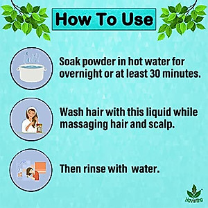 Havintha Natural Shampoo for Hair with Amla Reetha Shikakai Methidana Hibiscus Bhringraj Brahmi and Flax Seed Powder, 227gm