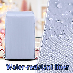 LUXJA Dust Cover Fits for Ninja CREAMi NC501, NC301, NC299AMZ, Ice Cream Maker Dust Cover Compatible for Ninja Ice Cream Maker Machine with Accessories Pockets, Gray