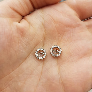 Dazzlingrock Collection 0.30 ctw Round White Diamond Circular Shaped Removable Earring Jackets for Women in 10K White Gold