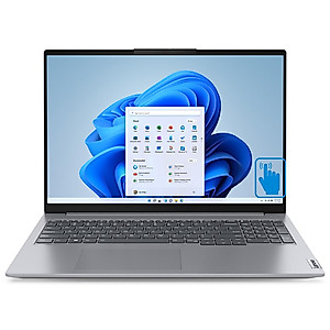 Lenovo ThinkBook 16 Gen 6 Business Laptop 16.0" Touchscreen IPS Display (10-Core Intel i7-1355U, 64GB RAM, 1TB PCIe SSD, Backlit KYB, FP Reader, Thunderbolt 4, WiFi 6, Win10P) w/Dockztorm Hub