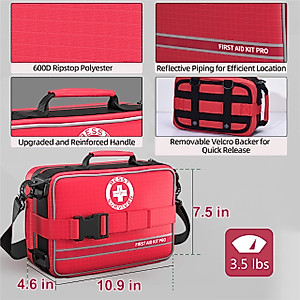 Besst Survivor Comprehensive First Aid Kits- Advanced Trauma Kits with Labeled Compartments, Large Emergencies Medical Kits for Car, Home, Camping and Outdoor Emergencies -252 Piece Set