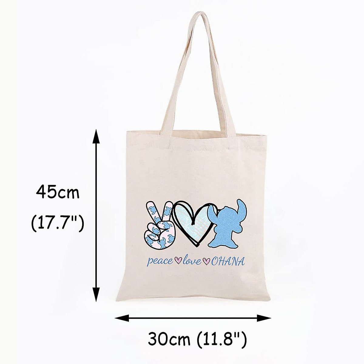 JXGZSO Cartoon Love Gift Hawaiian Bags Party Peace Love Cosmetic Bag With Zipper Movie Inspired Makeup Bag (Peace Love Cartoon Shopping)